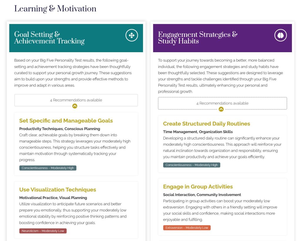 Complete Report for The Big Five Personality Test | Online Test