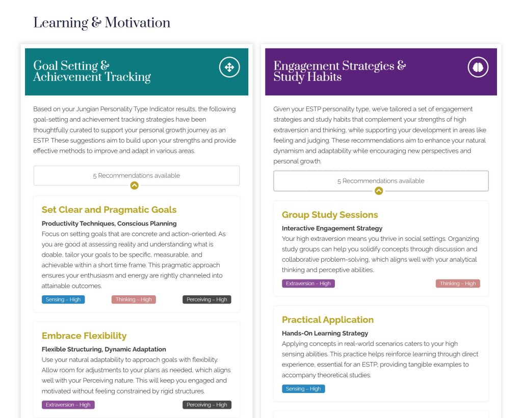 Complete Report for The Jungian 16 Personality Type Indicator | Online Test